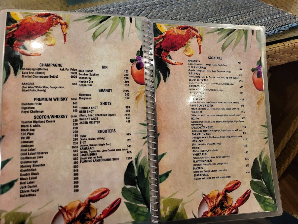 Menu at FISH DECK GOA, Arpora