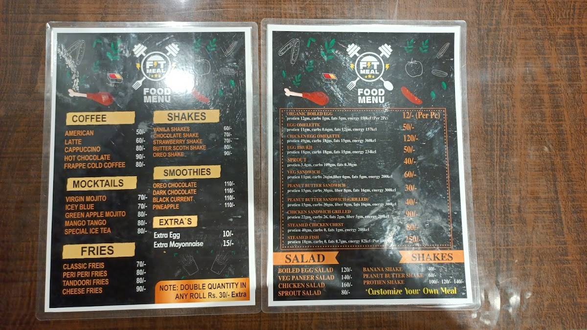 Menu at FIT MEAL CAFE, Barnala