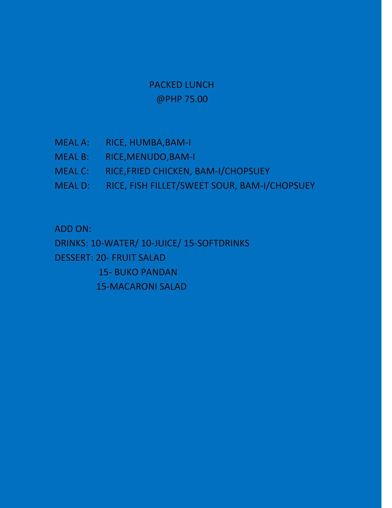 Carta del restaurante FOOD BUDS, Lapulapu