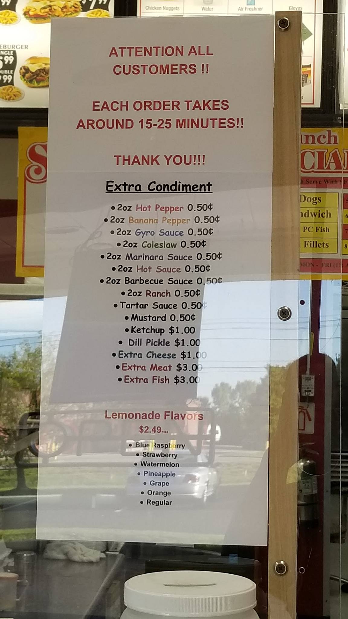 Menu at Famous Steak & Lemonade BBQ, Indianapolis, W 56th St