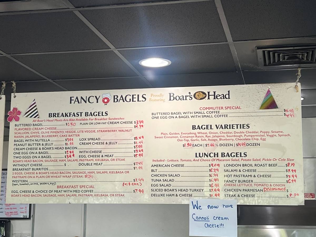 Menu at Fancy Bagels, Farmington, 353 Scott Swamp Rd # 3