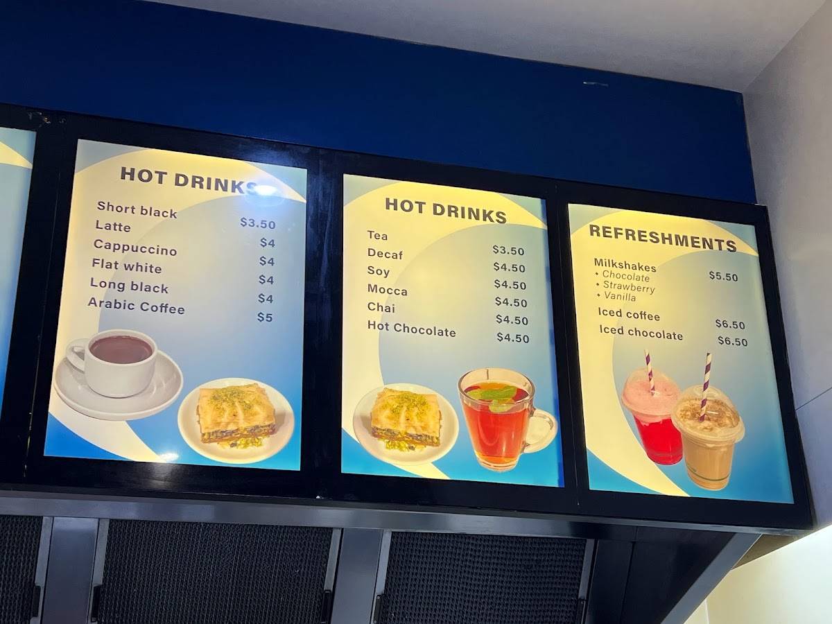 Menu at Half Moon Cafe, Coburg