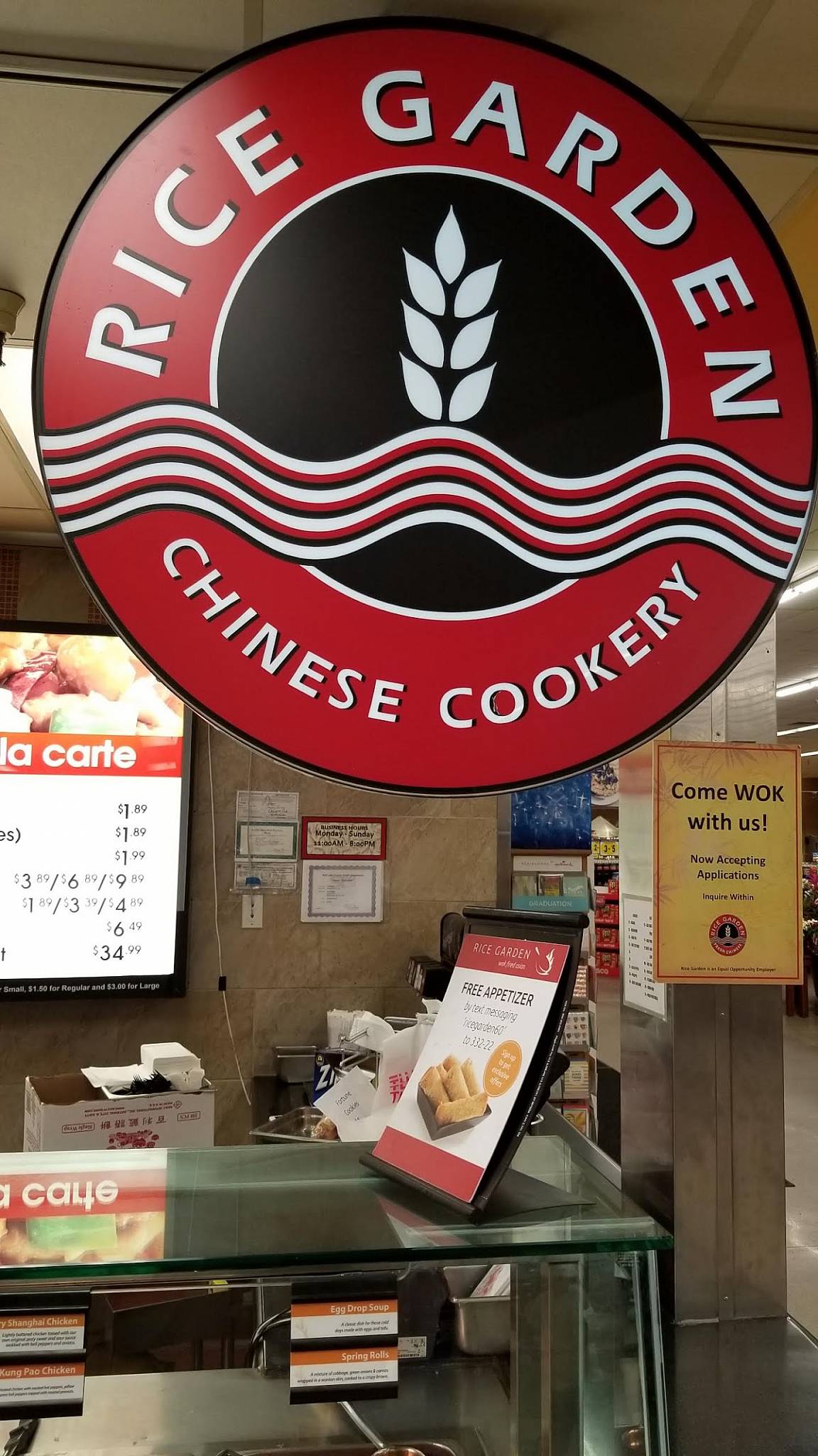 Menu at Rice Garden fast food, Salt Lake City, S 4000 W