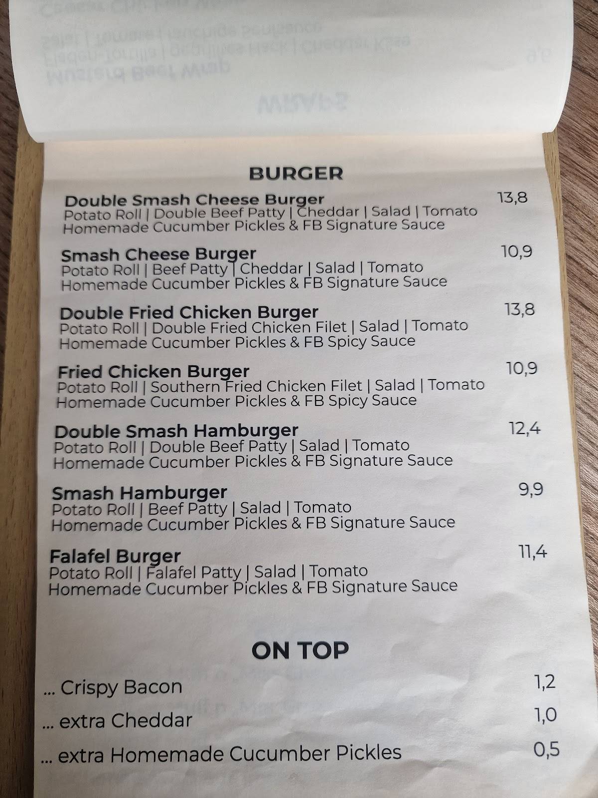 Speisekarte von Fat Butcher restaurant, München