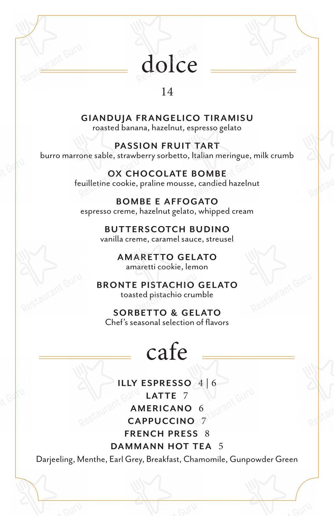 Menu at Fat Ox pub & bar, Scottsdale