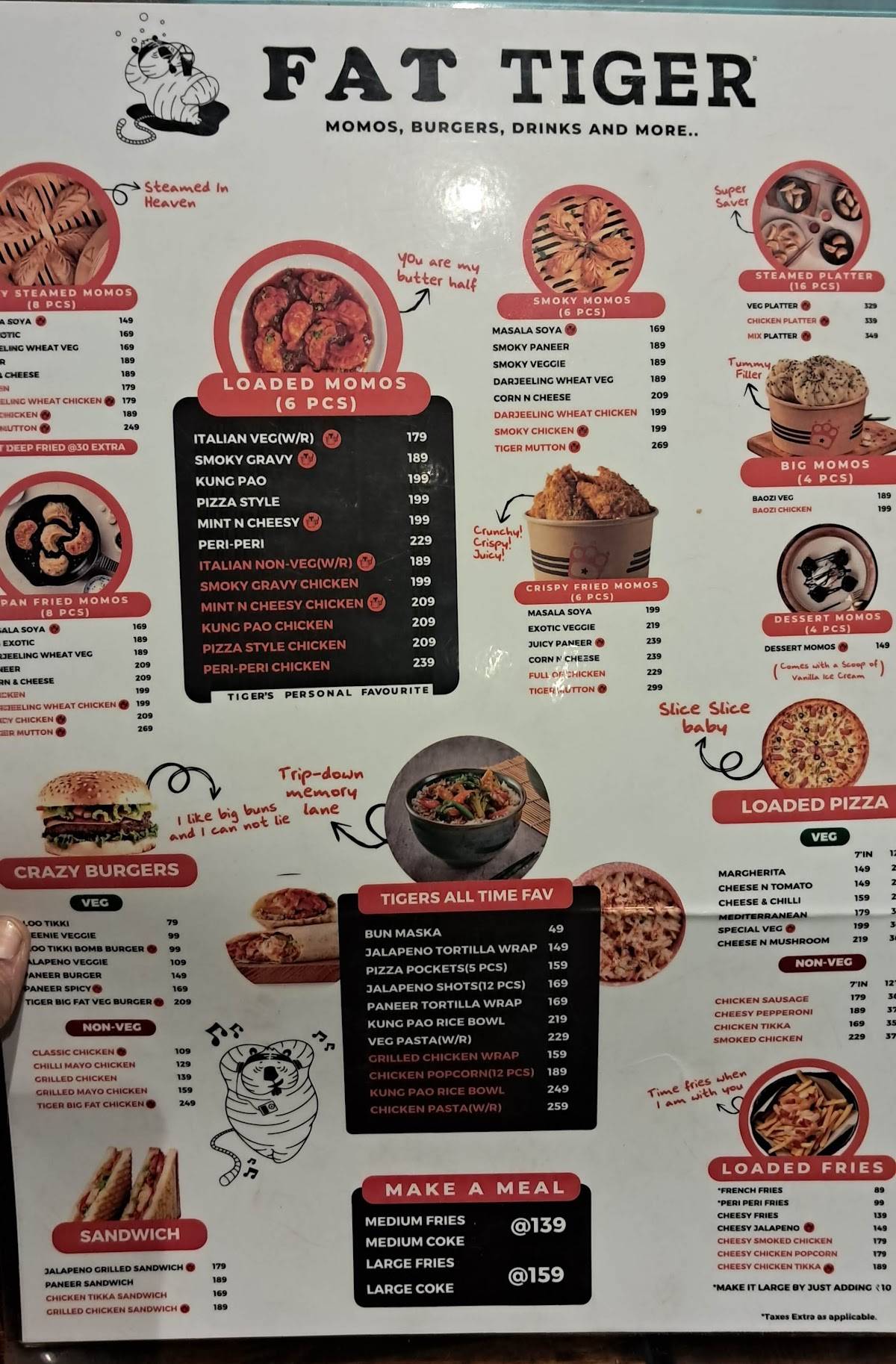 Menu at Fat Tiger - HSR Layout, Bengaluru