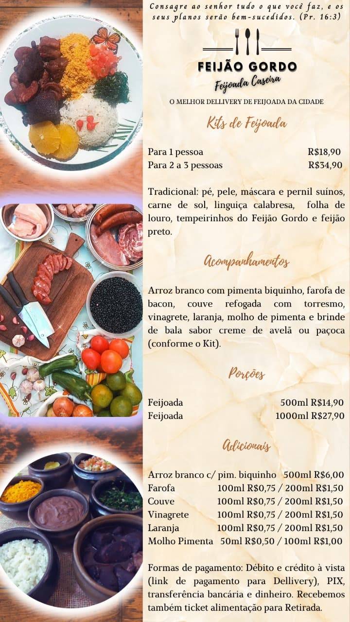 Menu em Feijão Gordo - Feijoada Caseira restaurante, Montes Claros