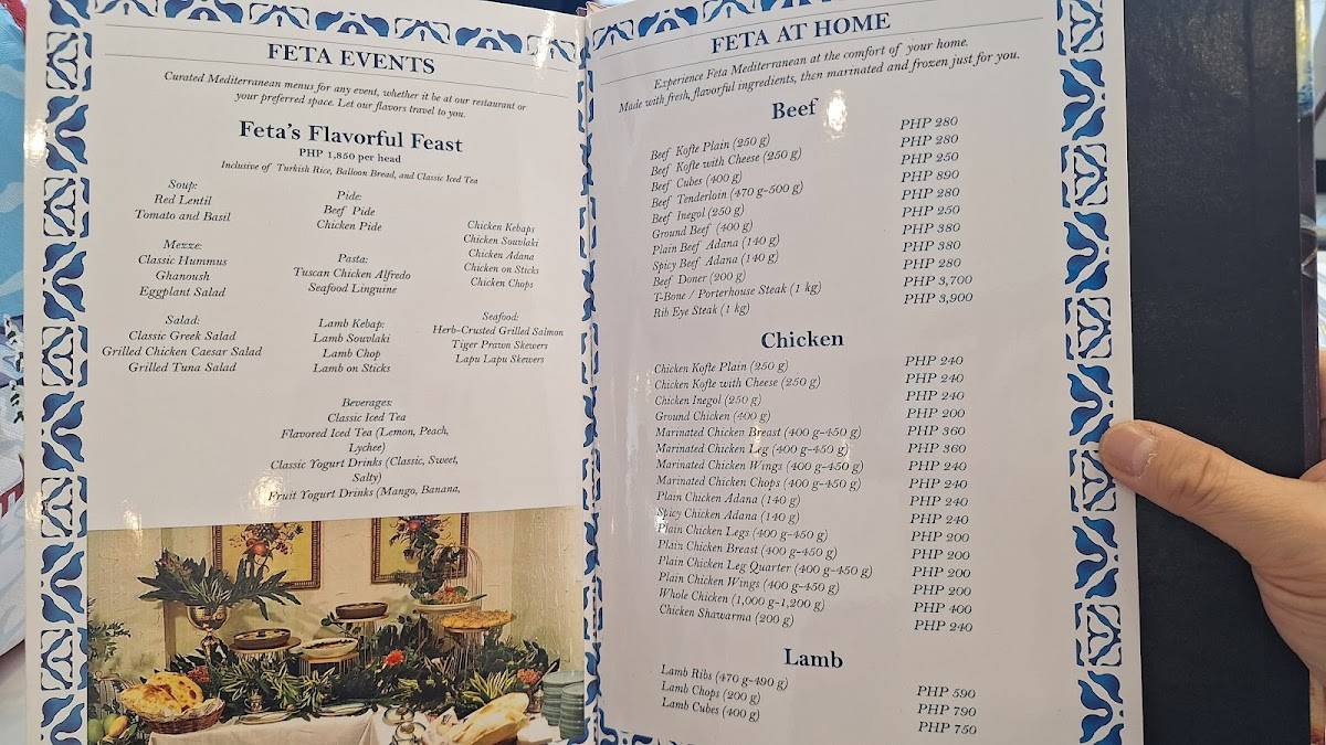 Menu at Feta Mediterranean Restaurant BGC, Taguig