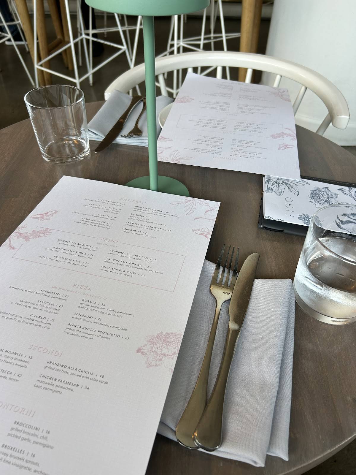 Menu at FIGO Italian Restaurant Toronto, Toronto