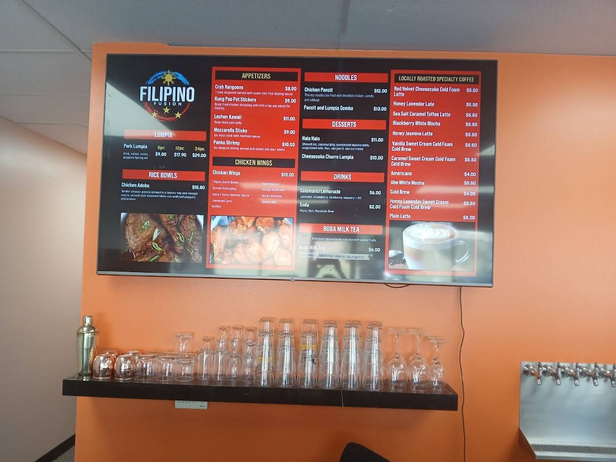 Menu at Filipino Fusion pub & bar, Bellevue