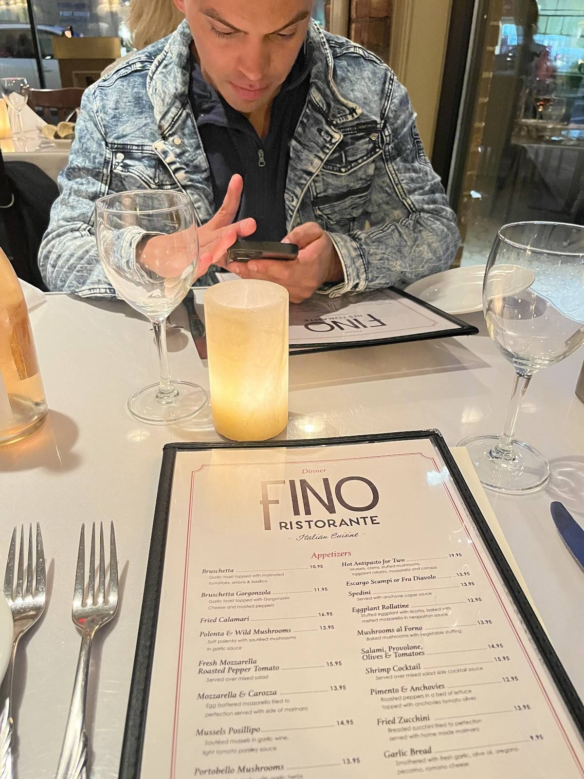Menu at Fino restaurant, Allendale