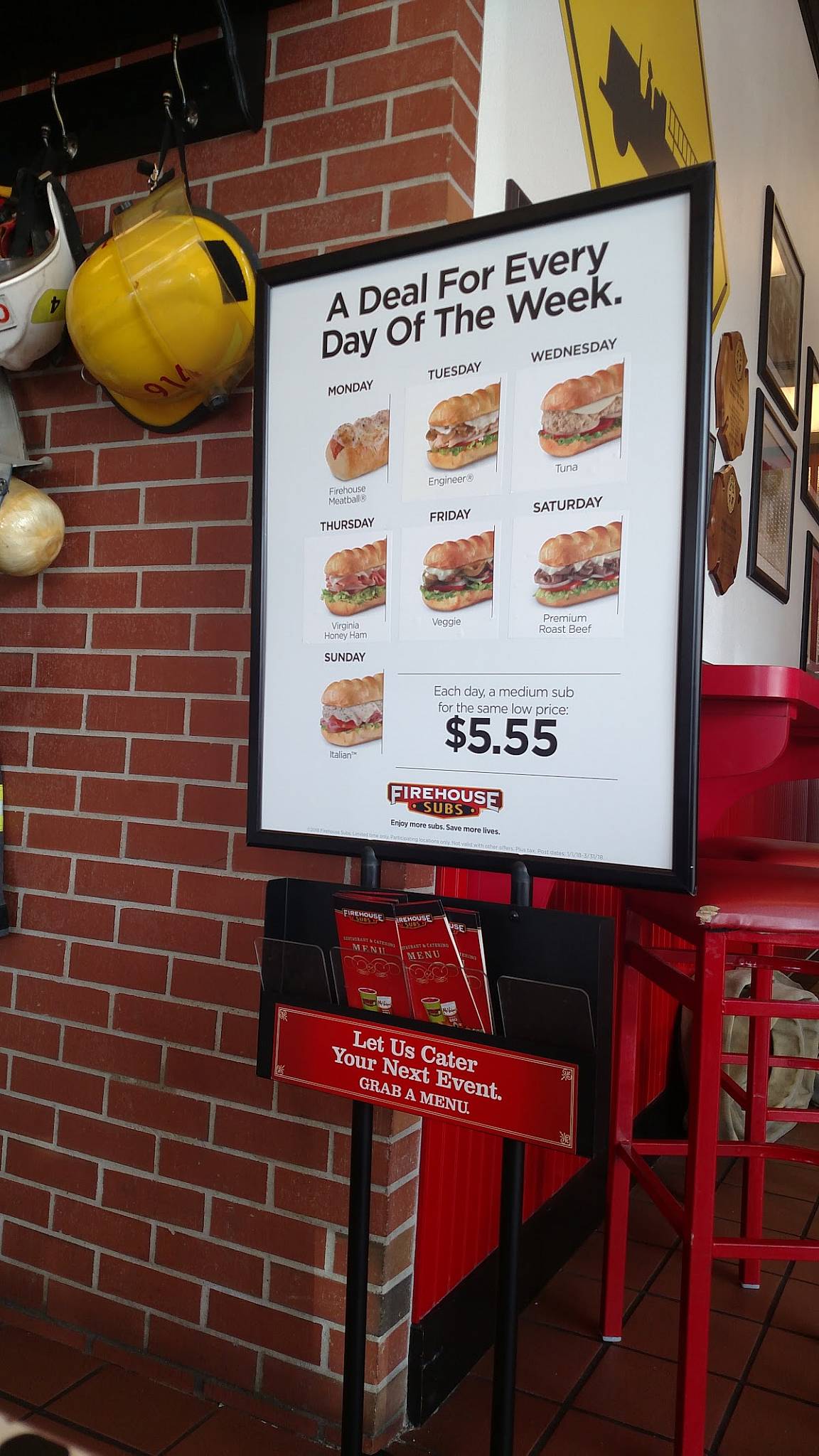 Menu at Firehouse Subs Signal Butte fast food, Mesa, E Southern Ave Ste ...