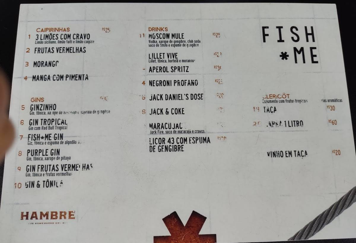 Menu em Fish*me pub & Bar, Curitiba