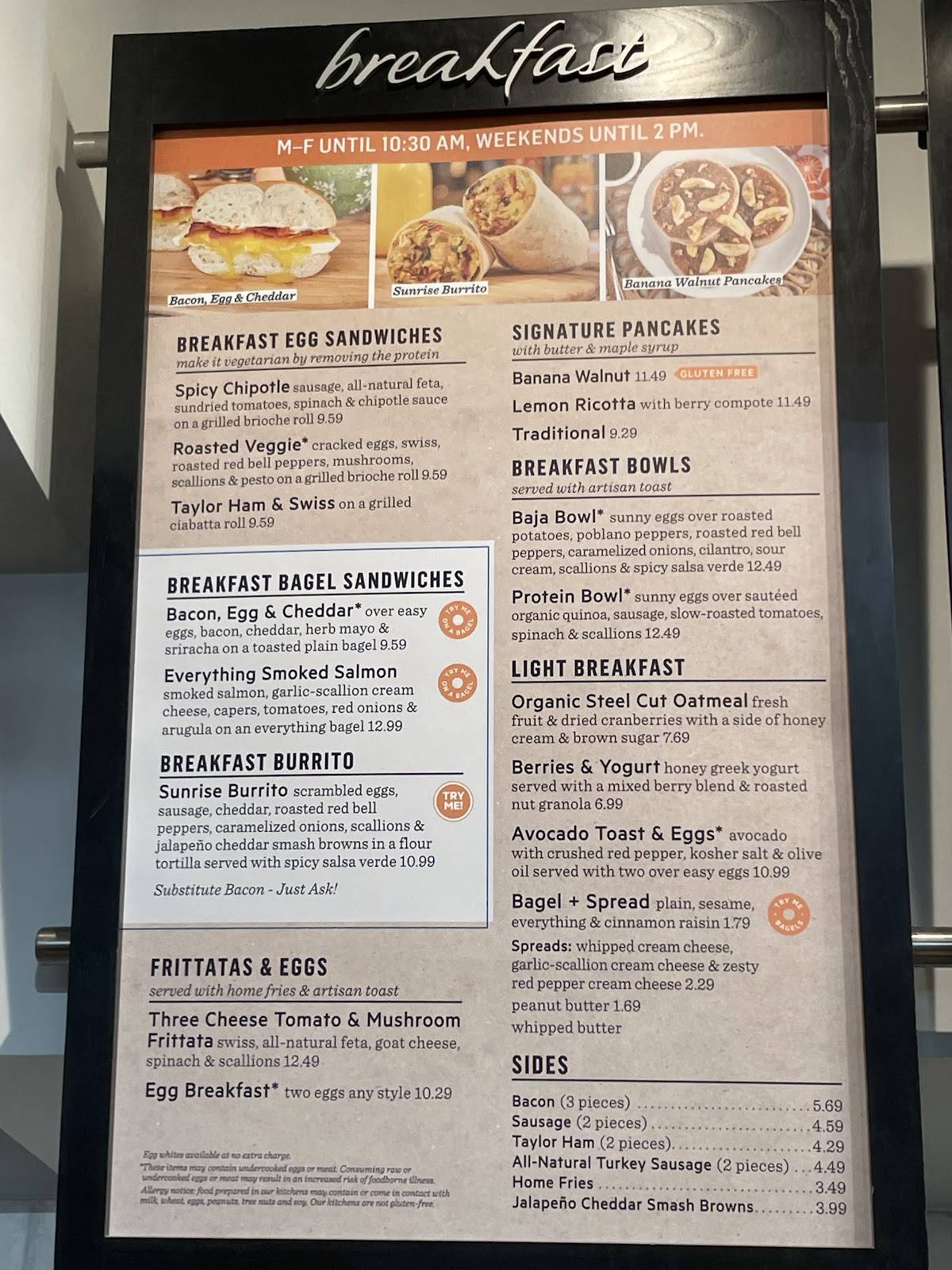 Menu at Wildflower restaurant, Flagstaff