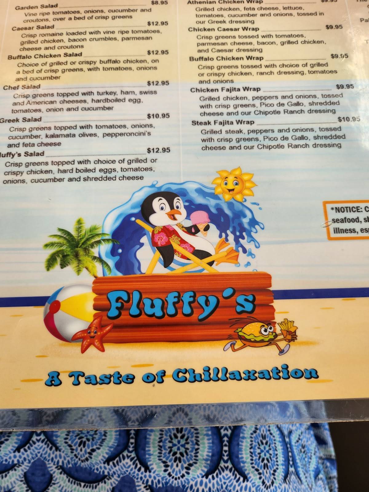 Menu at Fluffy's desserts, Winter Haven