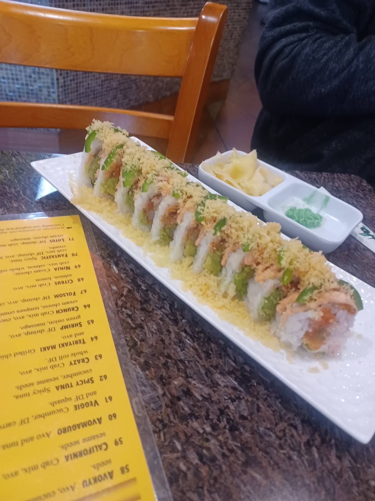 Menu at Hasu Teriyaki and Sushi restaurant, Folsom