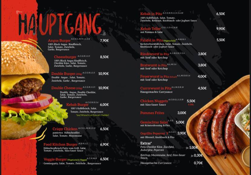Menu at Food Kitchen restaurant, Weiterstadt