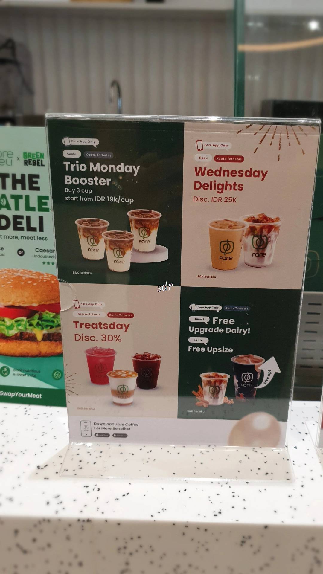 Carta del café Fore Coffee - AEON Mall Sentul, Citaringgul