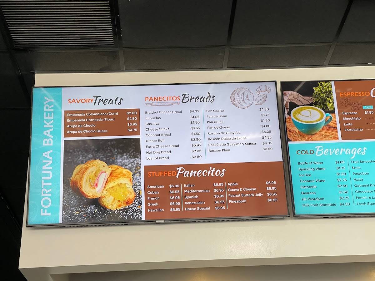 Menu at Fortuna Bakery & Cafe - Loop West, Kissimmee, W Osceola Pkwy