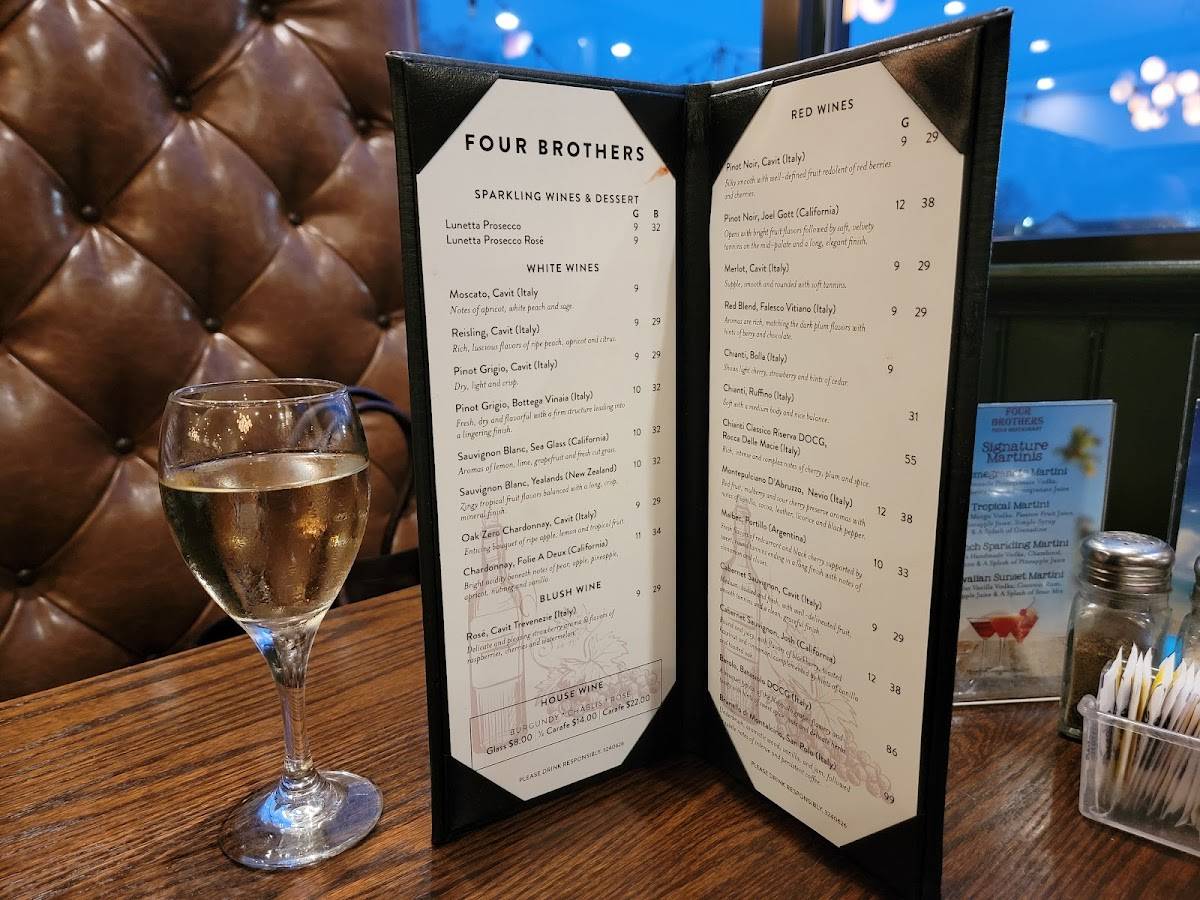 Menu at Four Brothers Pizza Restaurant, Mahopac
