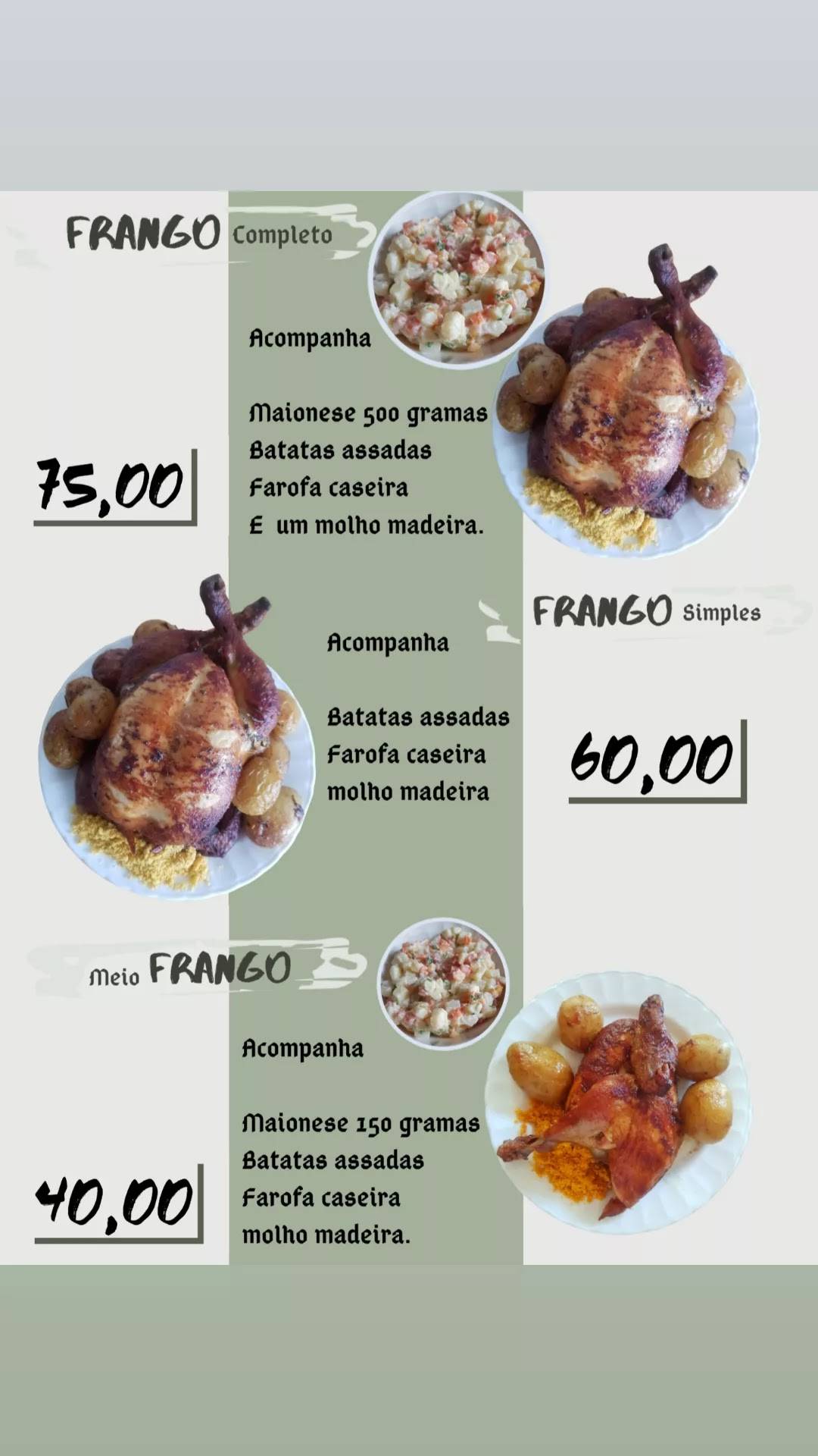 Menu em Frango assado Rafa e Gabi restaurante, Florianópolis
