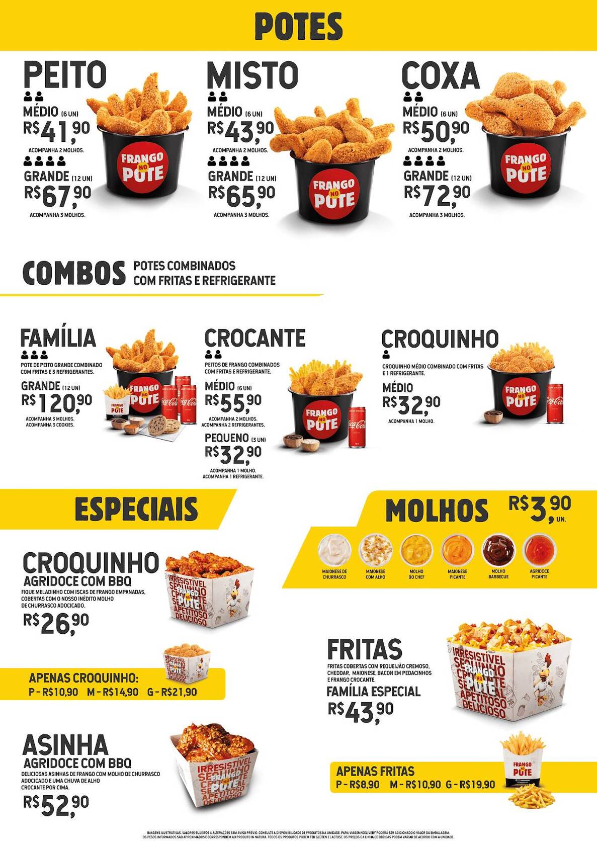 Menu em Frango no Pote restaurante, Fortaleza, 1477 - Loja 6