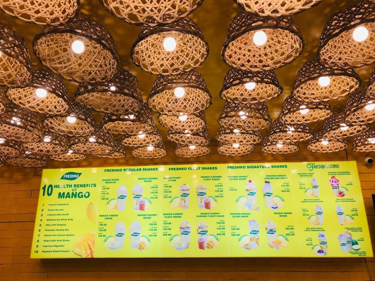 Menu at Freshko Mango Jetti desserts, Davao City