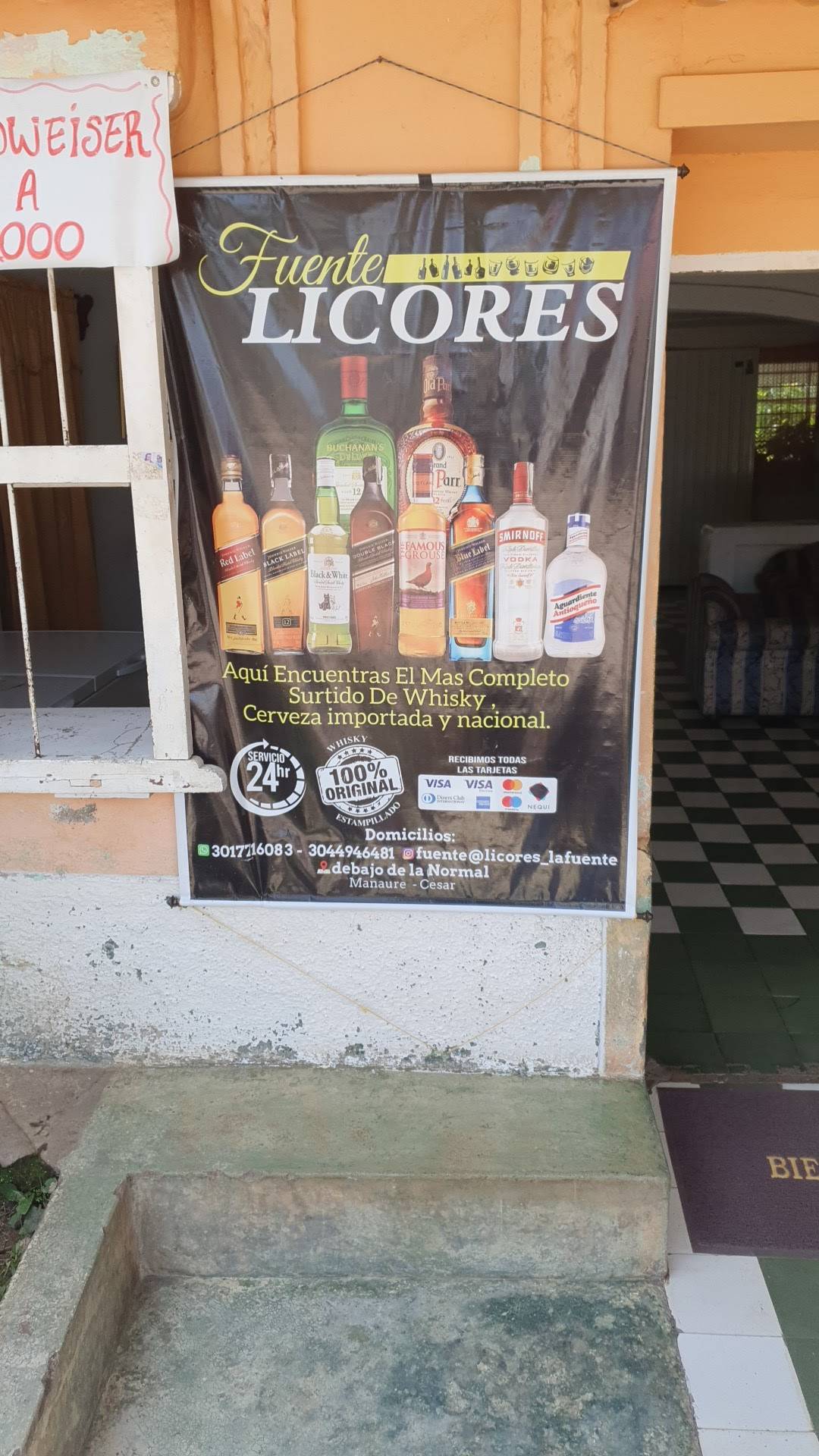 Menu at Fuente licores pub & bar, Manaure