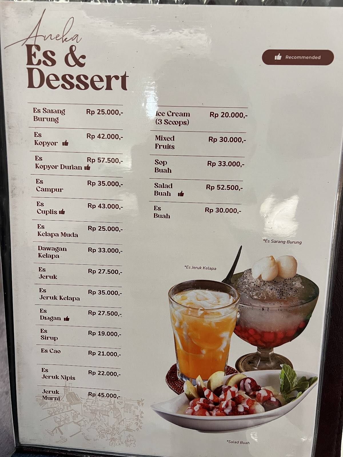 Menu at Fusia Restaurant - Rajanya Nasi Timbel, Surabaya, Jl. Dr ...