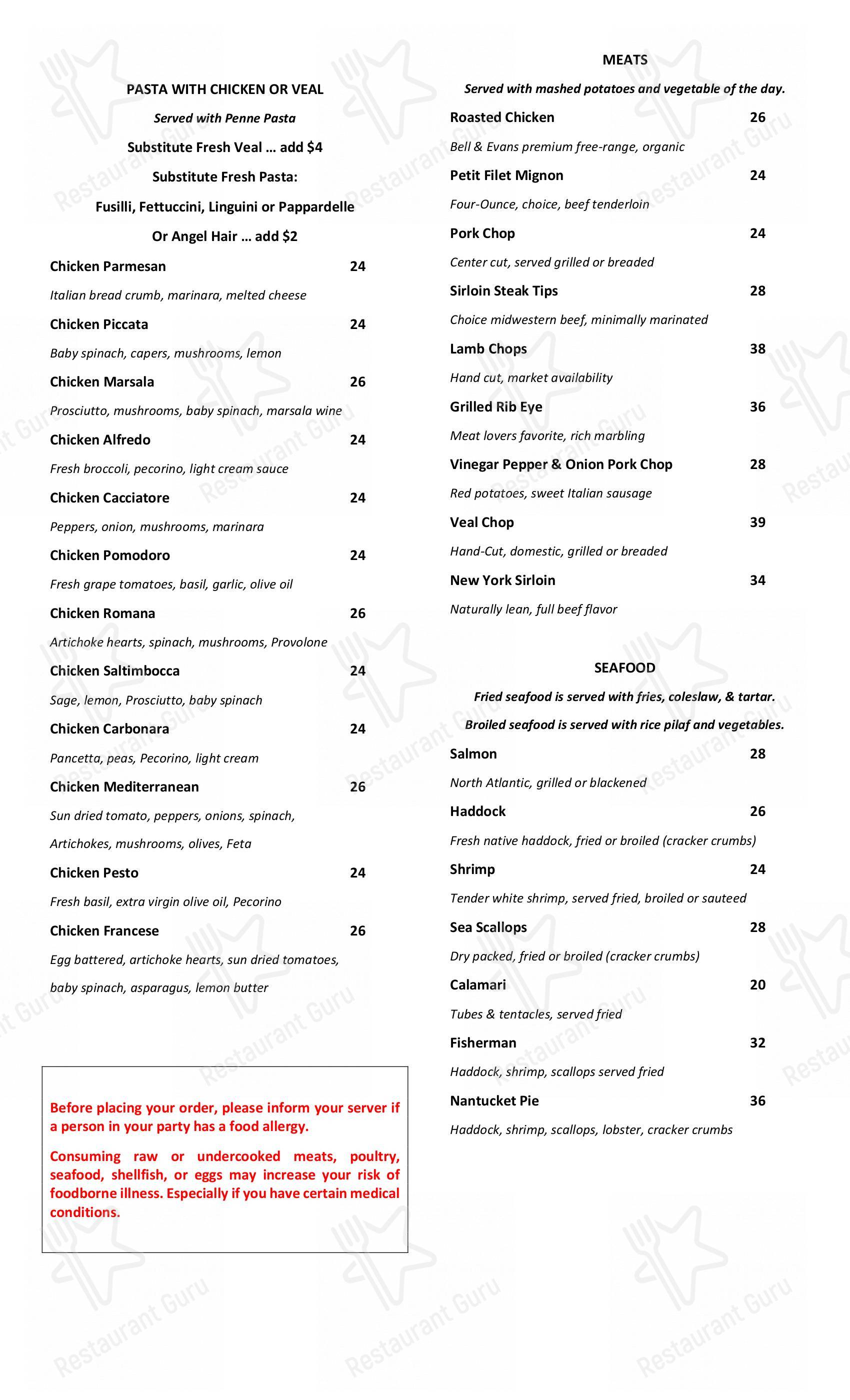 Menu at Fusilli's Cucina restaurant, Reading