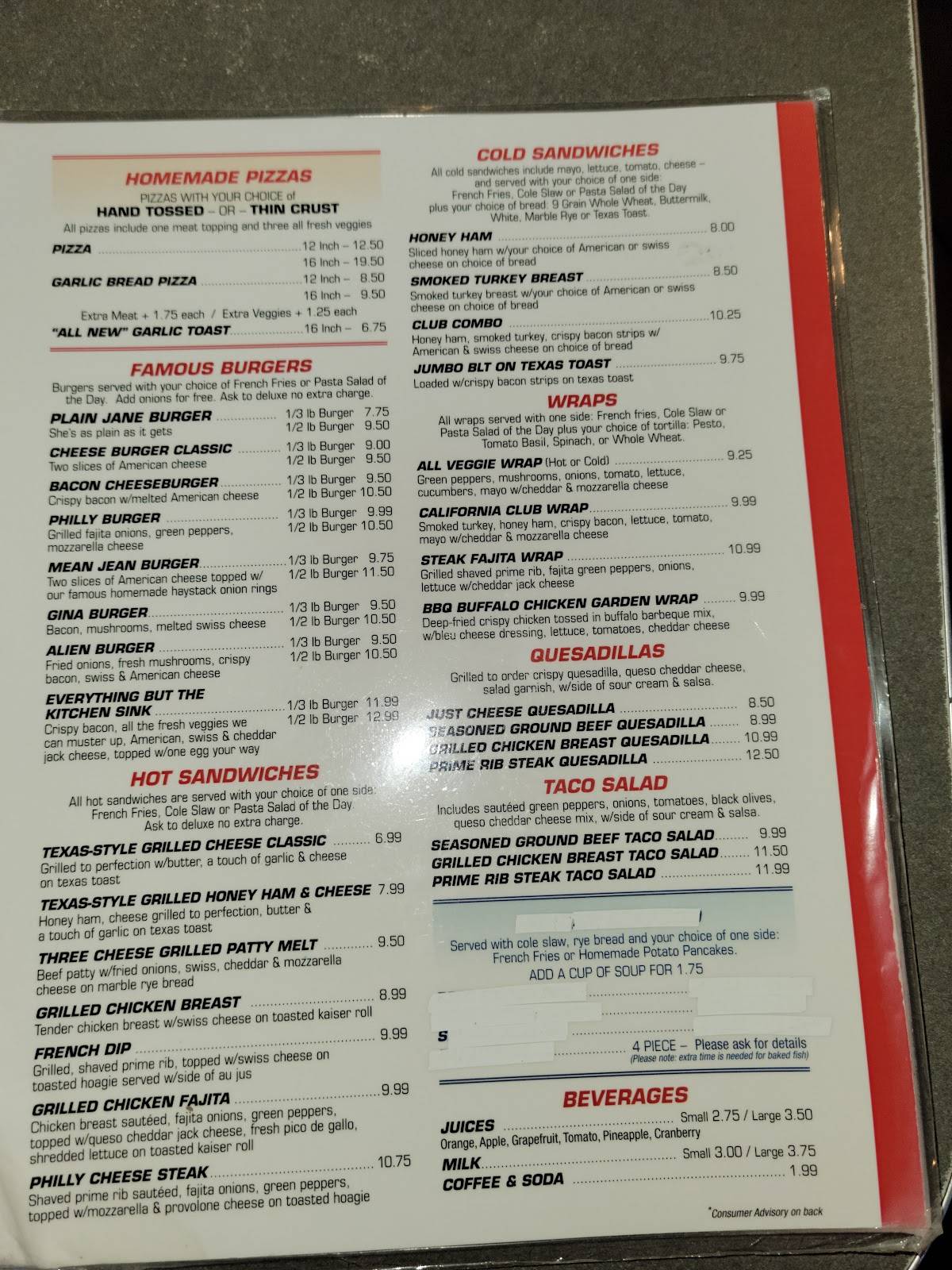 Menu at Fuzzy's Sports Pub & Grill, Waukesha