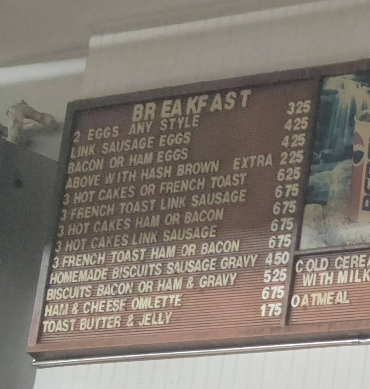 Menu at G-B Grill cafe, Alton