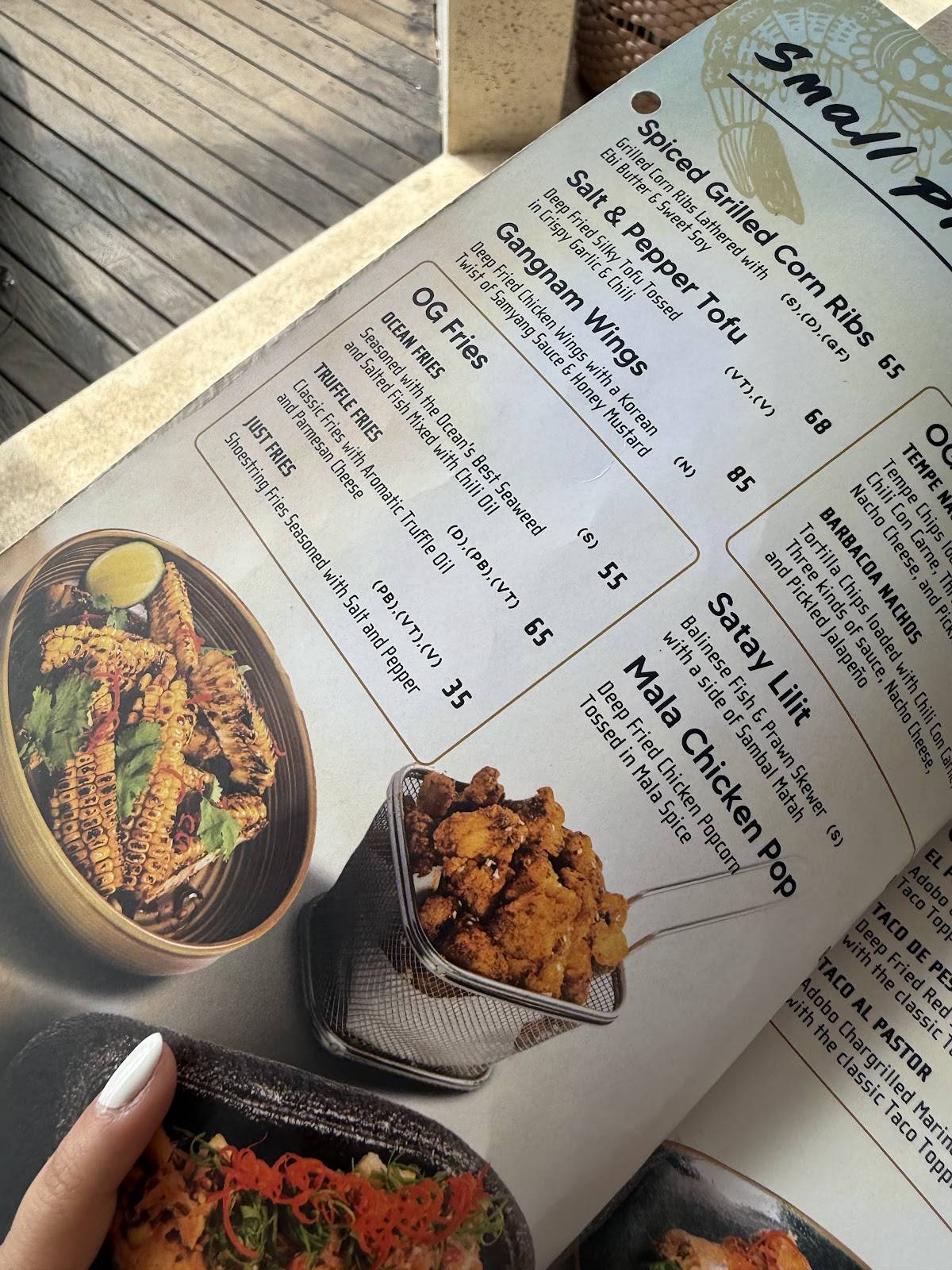 Menu at GIOI Ocean Gourmet restaurant, Kuta Selatan