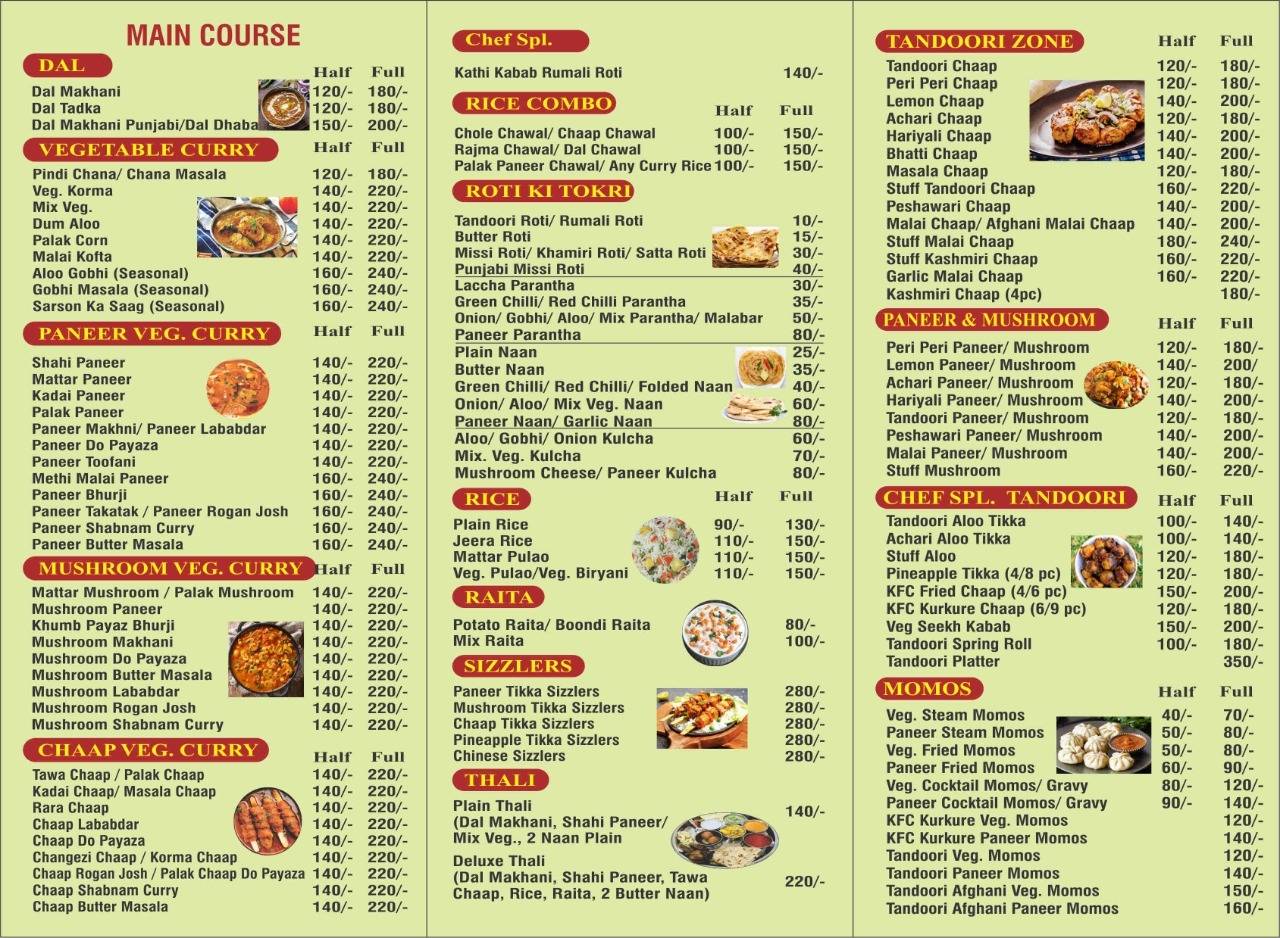 Menu at GREEN kitchen, New Delhi, G-2