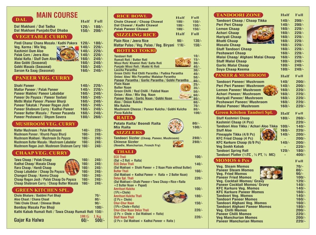 Menu at GREEN kitchen, New Delhi, G-2