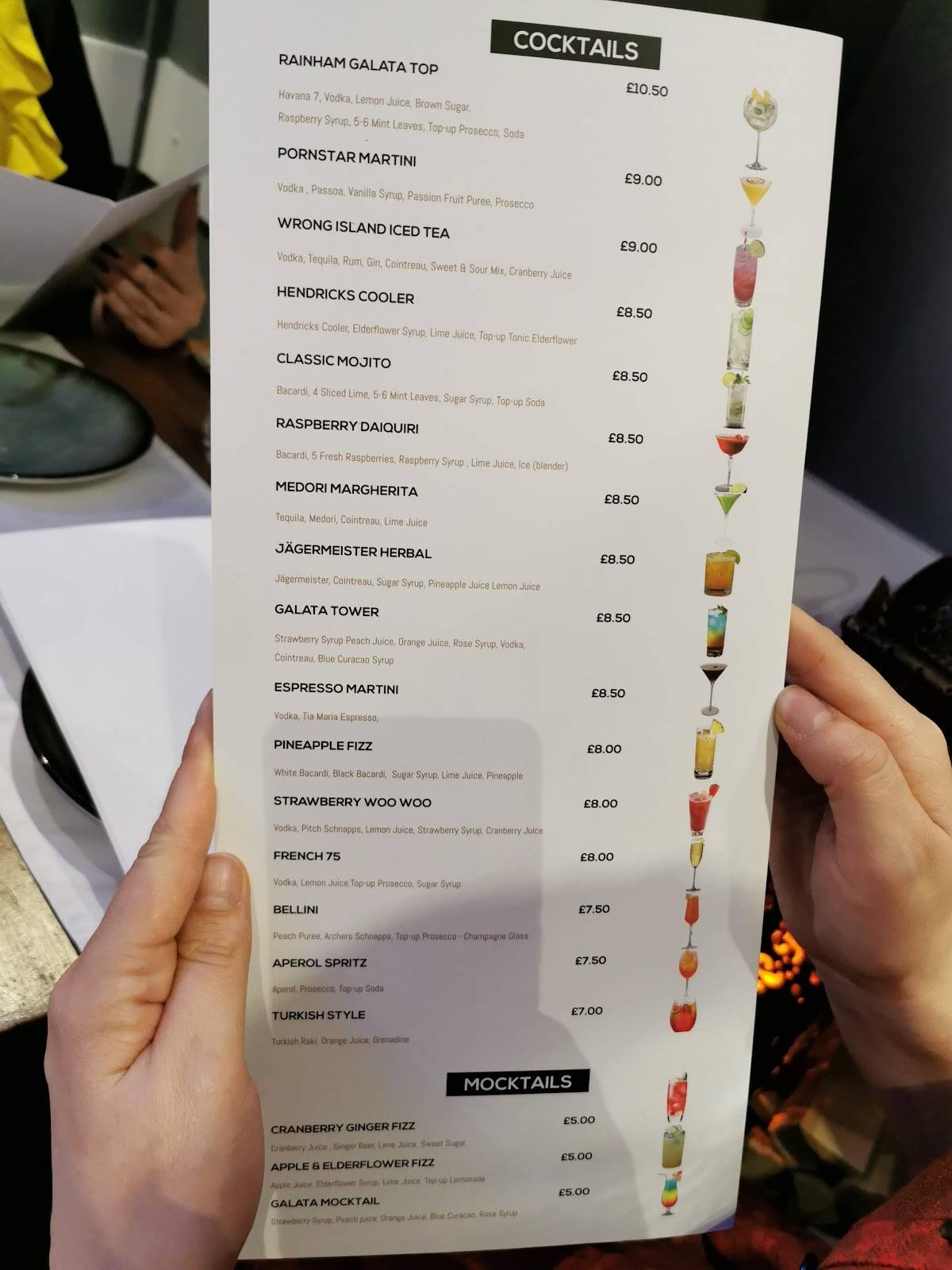 Menu at Galata Mezze Restaurant & Bar, Rainham