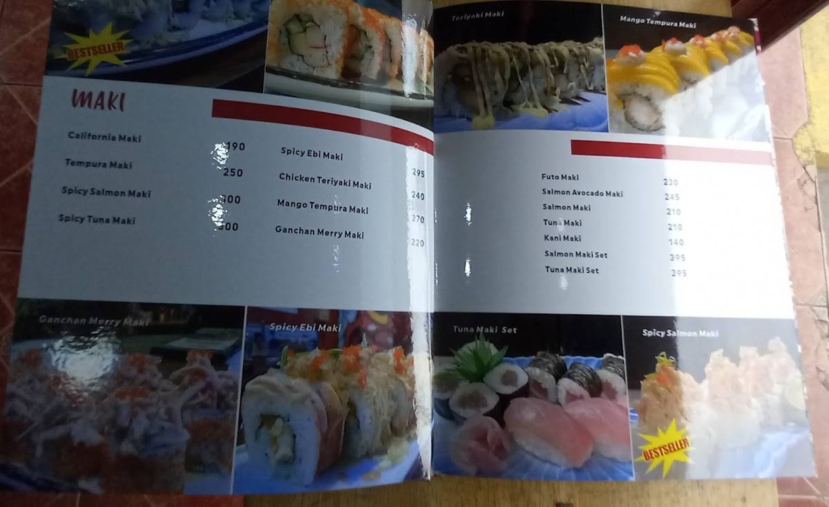 Menu at GanChan Japanese Restaurant, Malolos