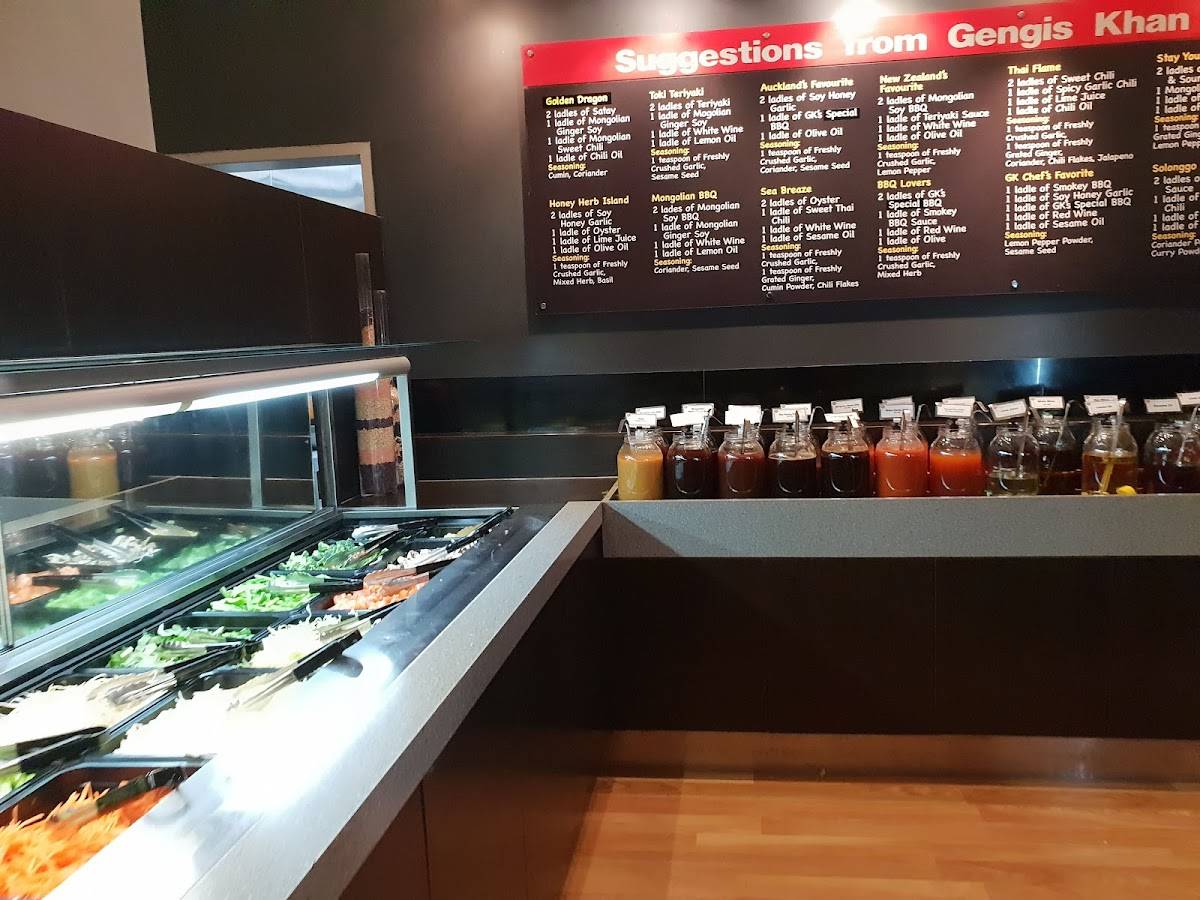 Menu at Genghis Khan restaurant, Auckland, 317 Ti Rakau Dr