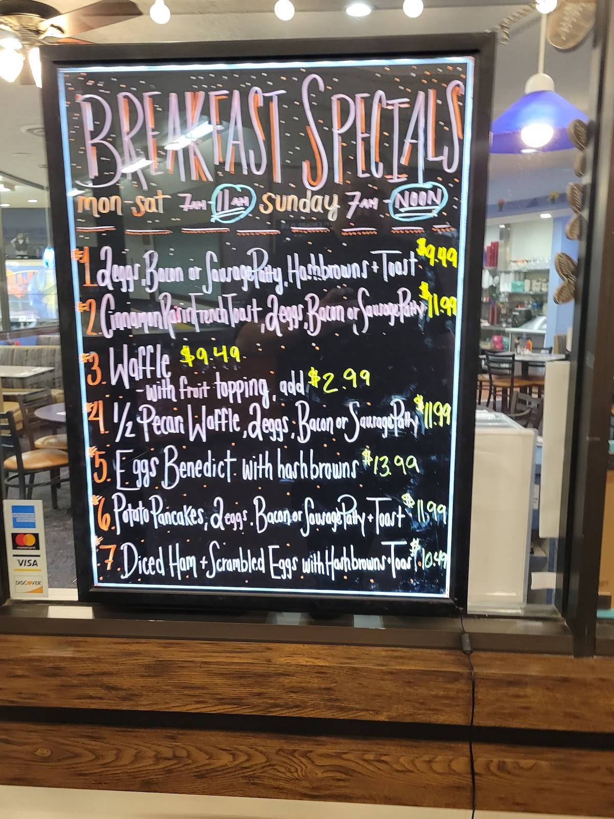 Menu at George's Cafe, Sun City