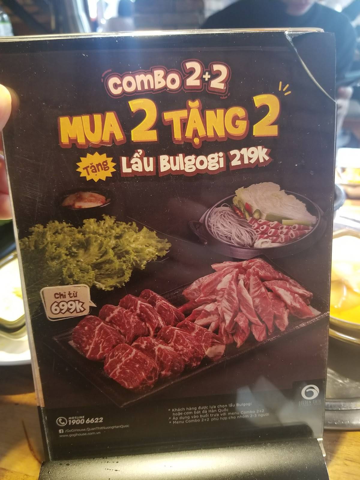 Menu at GoGi House restaurant, Hanoi, Ô số 01