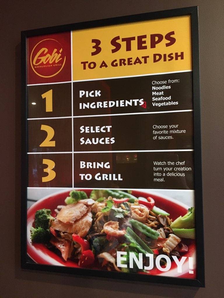 Menu at Gobi Mongolian Grill pub & bar, Southington