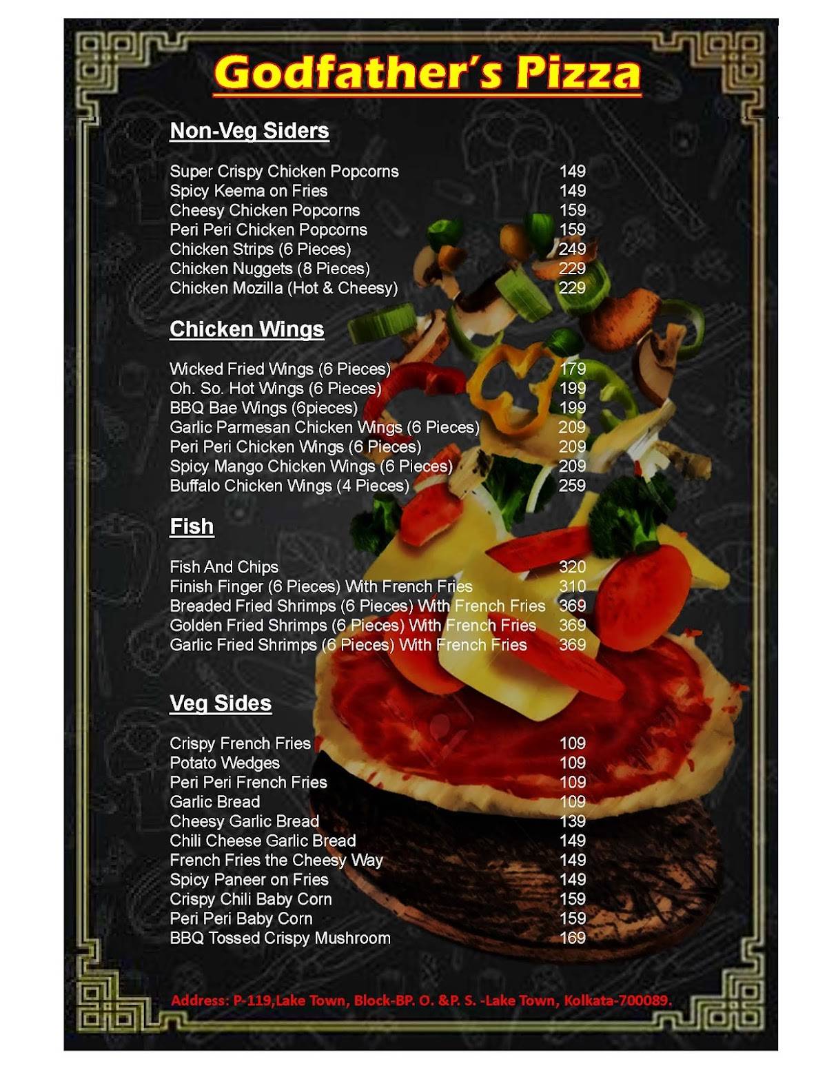 Menu at Godfather's Pizza, Kolkata
