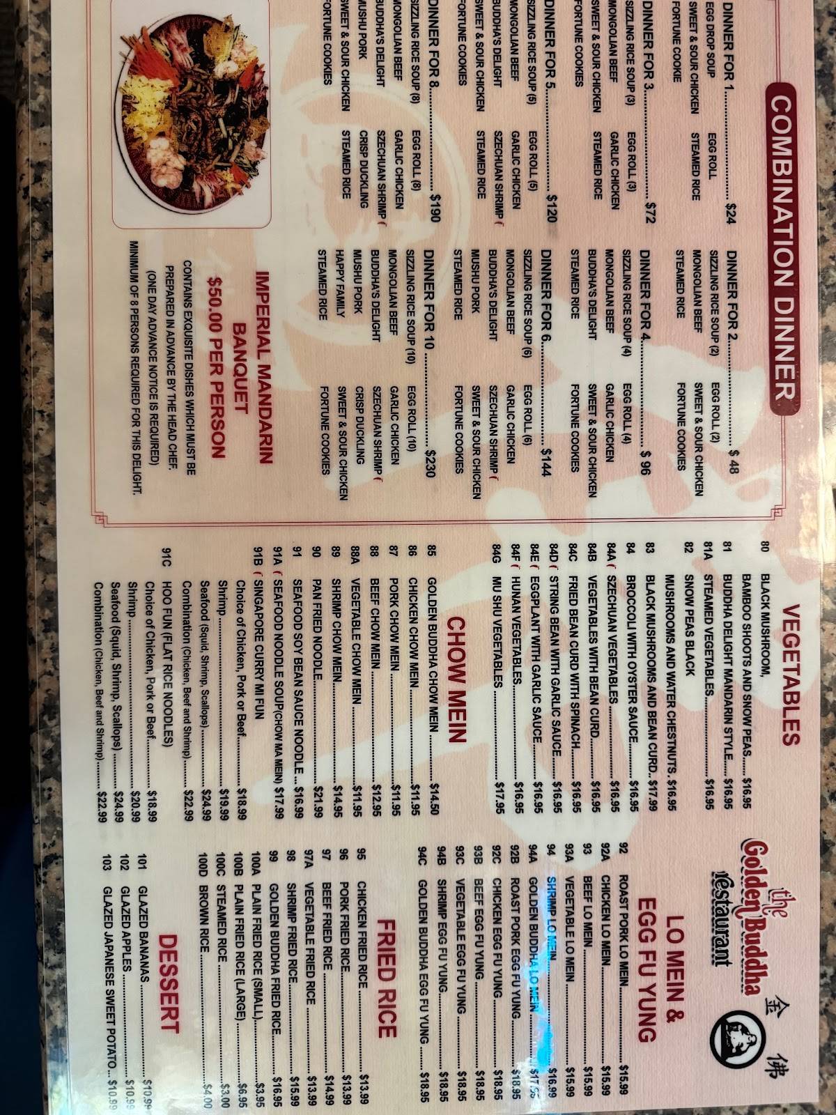 Menu at Golden Buddha Restaurant, Decatur, Clairmont Rd