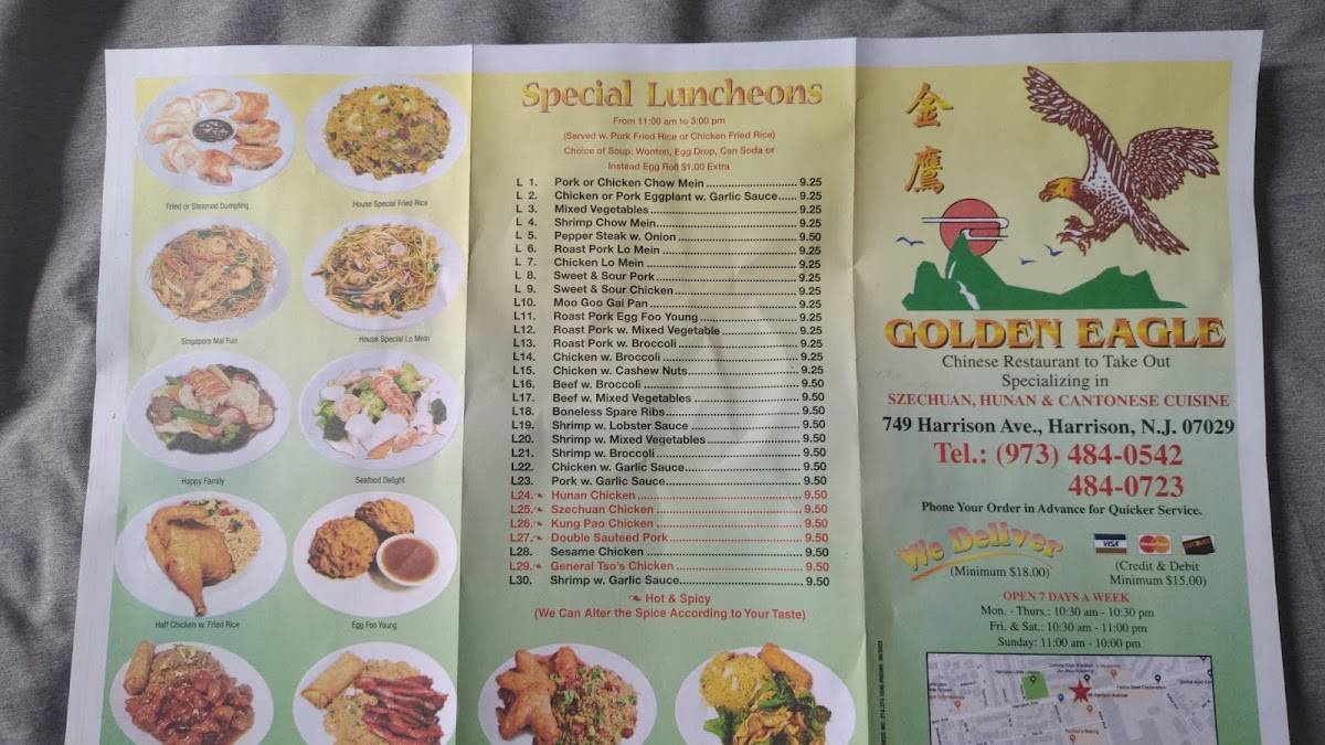 Menu at Golden Eagle Chinese Restaurant, Harrison