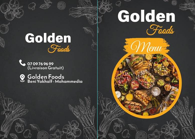 Menu au Golden foods restaurant, Mohammedia