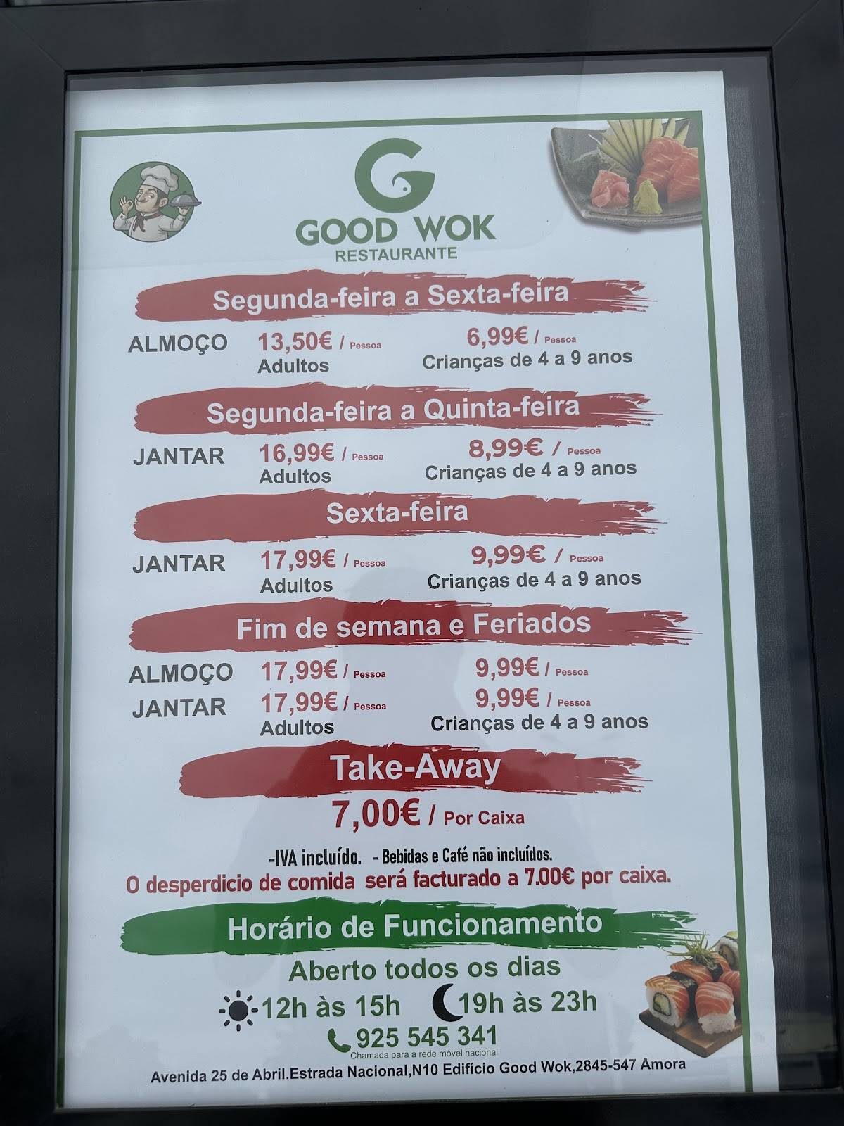 Menu at Good Wok restaurant, Amora