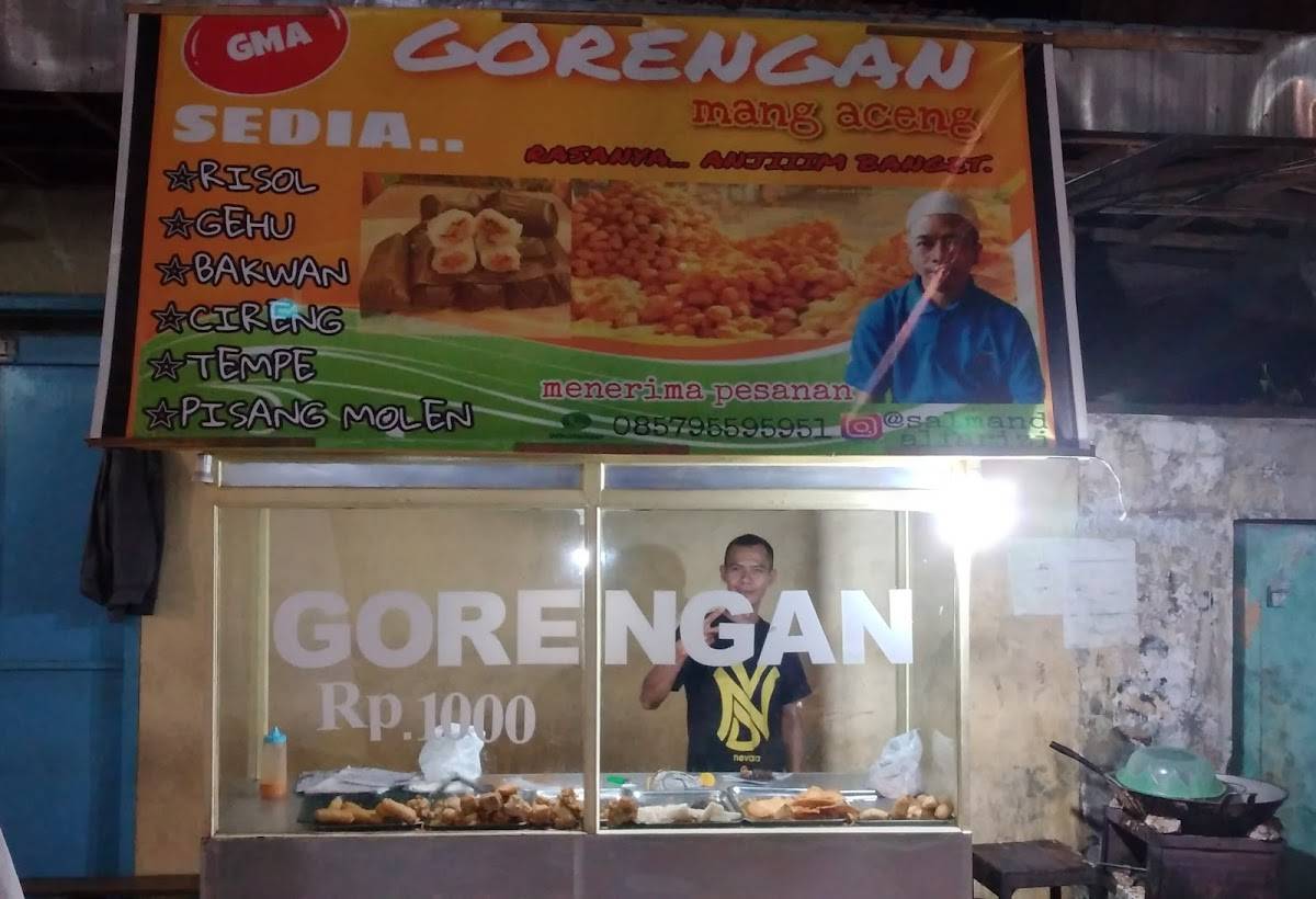 Menu at Gorengan mang aCeng (GMC) restaurant, Indonesia