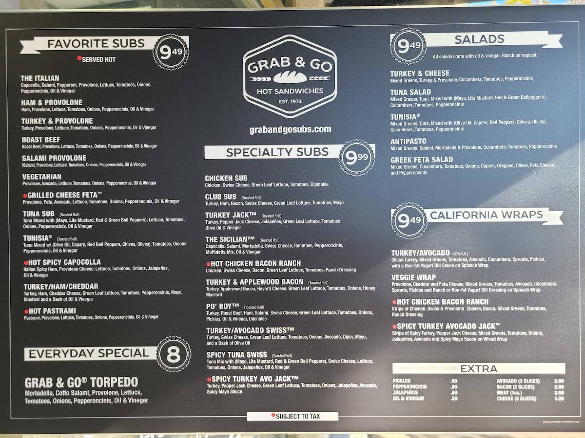 Menu at Grab & Go - Mission Hills restaurant, San Diego, 768 W ...