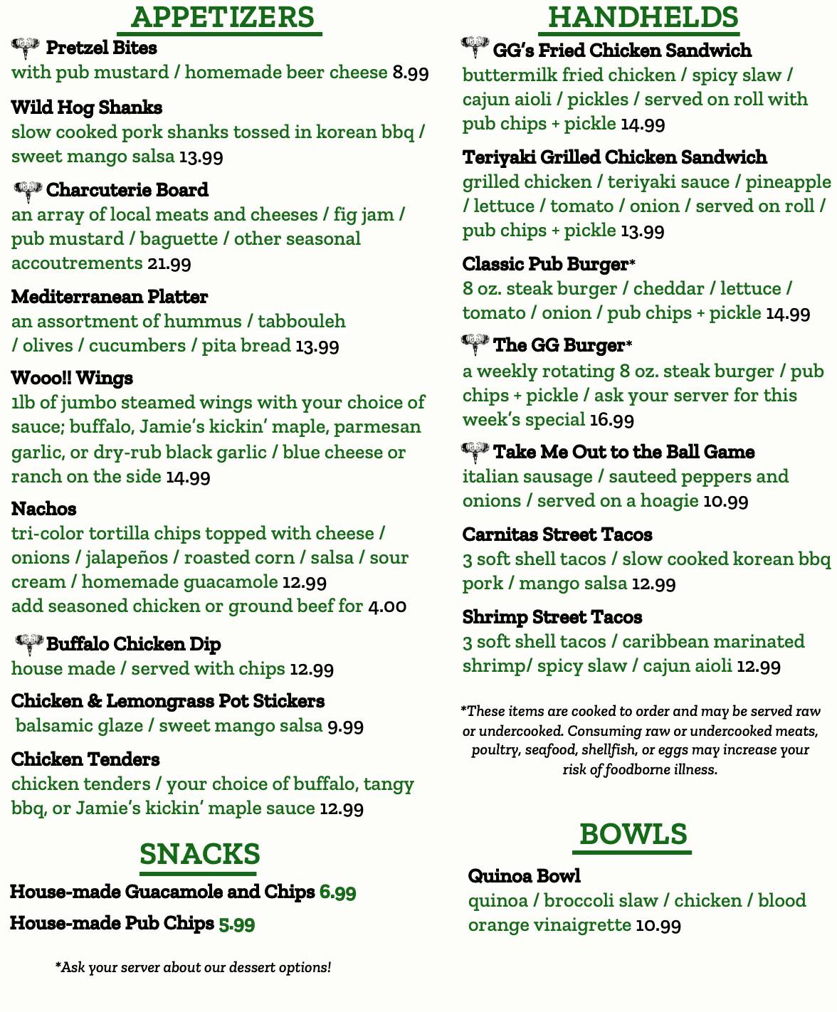 Menu at Greater Good Imperial Brewing Company pub & bar, Worcester