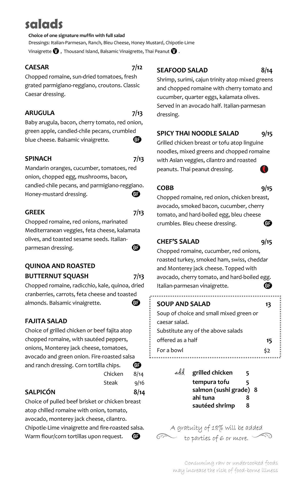Menu at Greenery Restaurant, El Paso, 750 Sunland Park Dr